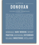 Donovan | Name Art Print – Name Stories