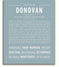 Donovan Personalized Name Meaning Art Prints – Name Stories