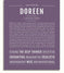 Doreen | Name Art Print – Name Stories