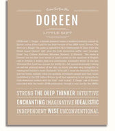 Doreen Personalized Name Meaning Art Prints – Name Stories