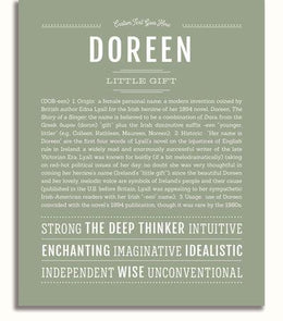 Doreen | Name Art Print – Name Stories
