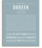 Doreen Personalized Name Meaning Art Prints – Name Stories