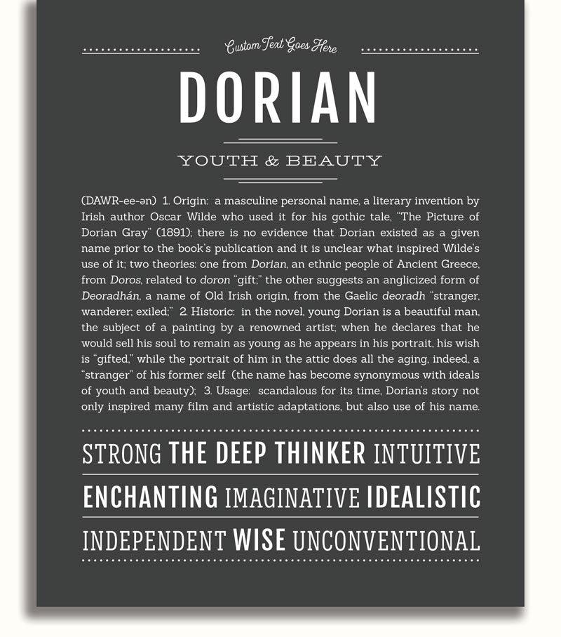 Dorian | Name Art Print – Name Stories