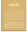 Dorian | Name Art Print – Name Stories