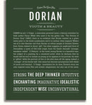 Dorian Personalized Name Meaning Art Prints – Name Stories