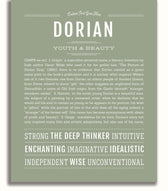 Dorian Personalized Name Meaning Art Prints – Name Stories