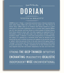 Dorian | Name Art Print – Name Stories