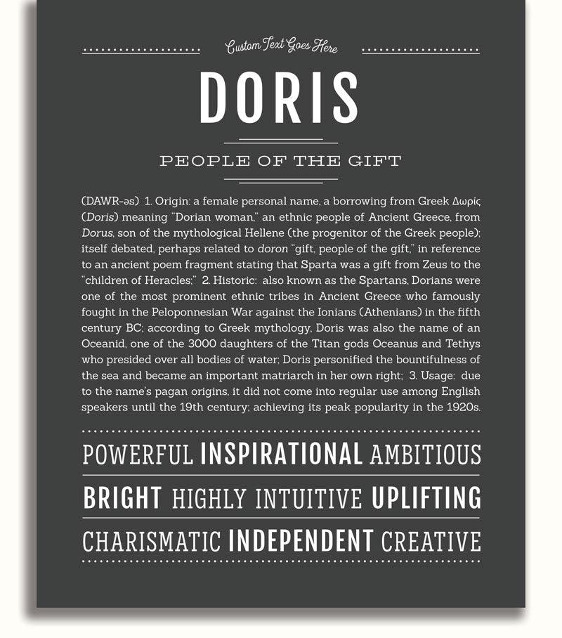 Doris | Name Art Print – Name Stories