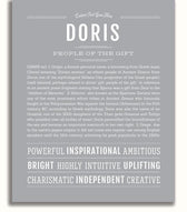 Doris Personalized Name Meaning Art Prints – Name Stories