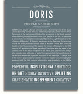 Doris | Name Art Print – Name Stories
