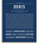 Doris | Name Art Print – Name Stories