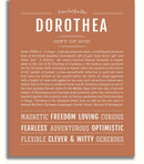 Dorothea | Name Art Print – Name Stories