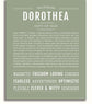 Dorothea | Name Art Print – Name Stories