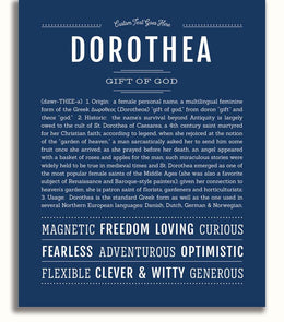 Dorothea | Name Art Print – Name Stories