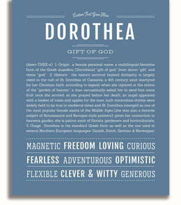 Dorothea | Name Art Print – Name Stories