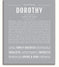 Dorothy | Name Art Print – Name Stories