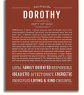 Dorothy Personalized Name Meaning Art Prints – Name Stories