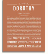 Dorothy | Name Art Print – Name Stories