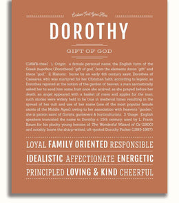 Dorothy | Name Art Print – Name Stories