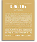 Dorothy | Name Art Print – Name Stories