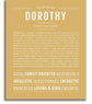 Dorothy | Name Art Print – Name Stories