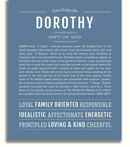 Dorothy | Name Art Print – Name Stories