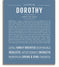 Dorothy | Name Art Print – Name Stories