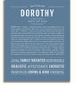 Dorothy | Name Art Print – Name Stories