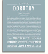 Dorothy | Name Art Print – Name Stories