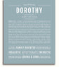 Dorothy | Name Art Print – Name Stories