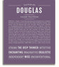 Douglas Personalized Name Meaning Art Prints – Name Stories