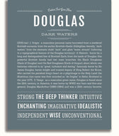 Douglas Personalized Name Meaning Art Prints – Name Stories