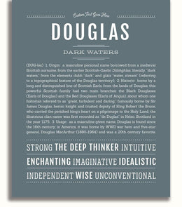 Douglas | Name Art Print – Name Stories