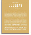 Douglas Personalized Name Meaning Art Prints – Name Stories
