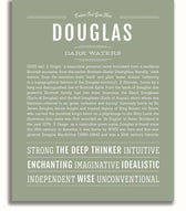 Douglas Personalized Name Meaning Art Prints – Name Stories