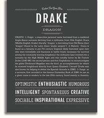 Drake | Name Art Print – Name Stories