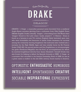 Drake | Name Art Print – Name Stories