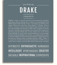 Drake | Name Art Print – Name Stories