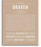 Draven | Name Art Print – Name Stories