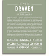 Draven | Name Art Print – Name Stories