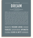 Dream | Name Art Print – Name Stories