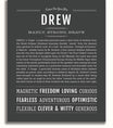 Drew (male) | Name Art Print – Name Stories