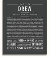 Drew (male) | Name Art Print – Name Stories