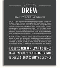 Drew (male) | Name Art Print – Name Stories