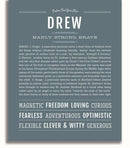 Drew (male) | Name Art Print – Name Stories