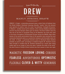 Drew (male) | Name Art Print – Name Stories