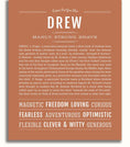 Drew (male) | Name Art Print – Name Stories