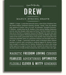 Drew (male) | Name Art Print – Name Stories
