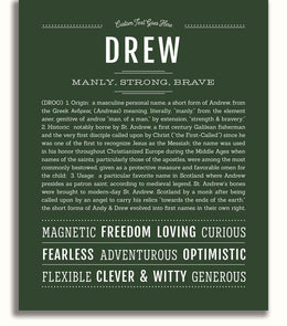 Drew (male) | Name Art Print – Name Stories