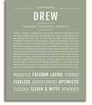 Drew (male) | Name Art Print – Name Stories